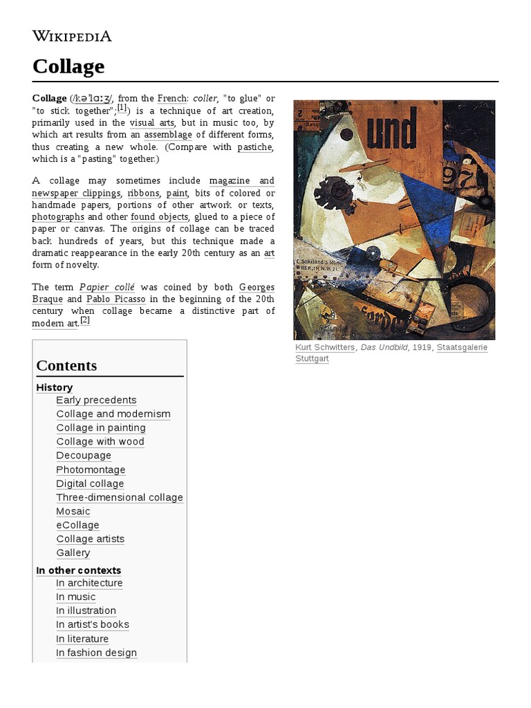 Collage | PDF | Collage | The Arts