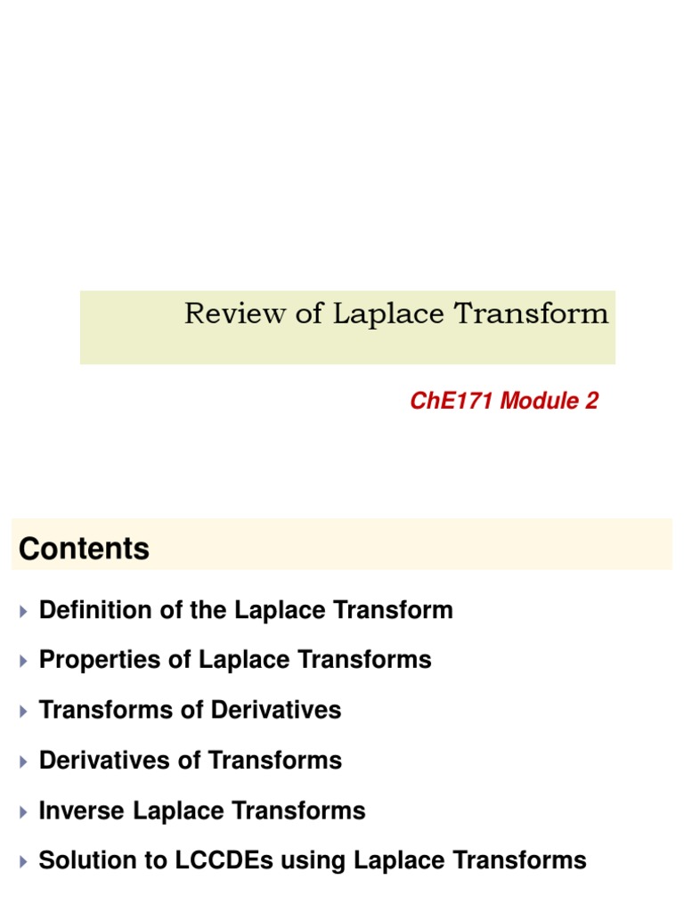 Module 2 Laplace Transforms | PDF | Laplace Transform | Analysis