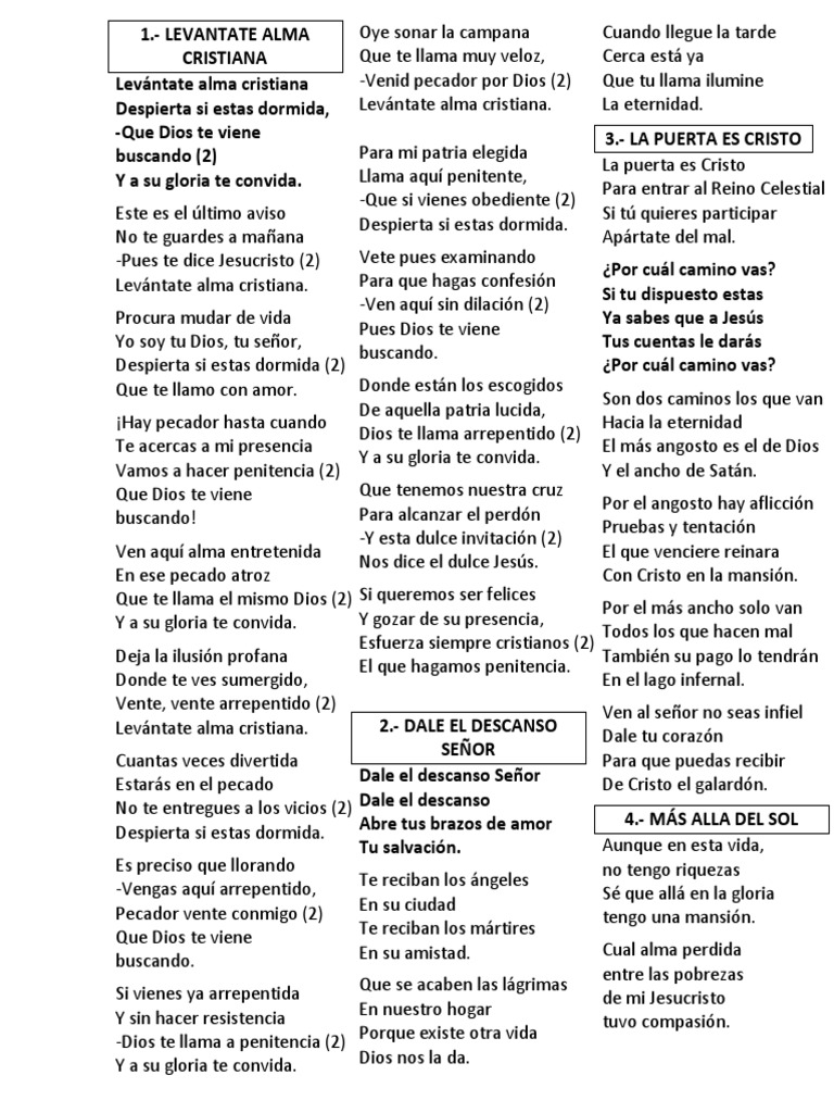 Cantos Propios de Difuntos | PDF | Purgatorio | María, madre de Jesús