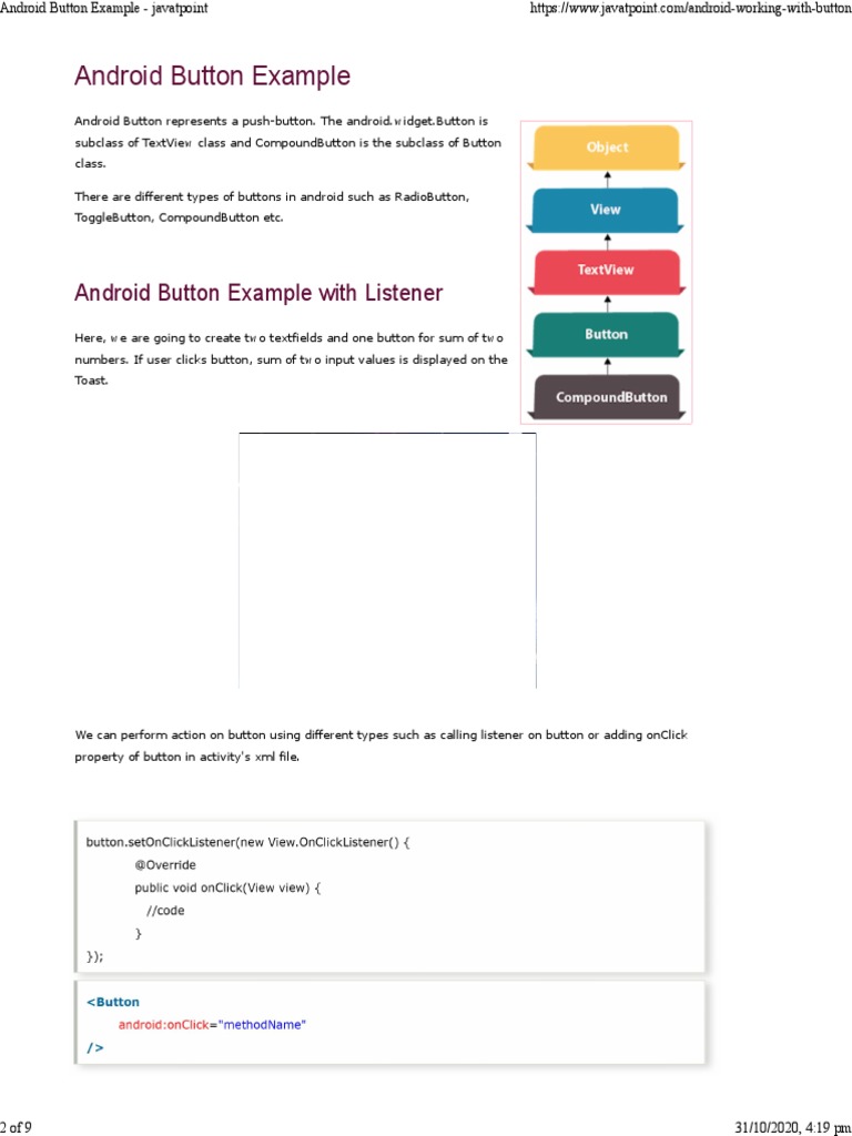 Totu3-Android Button Example Adding Numbers | PDF | Android (Operating ...