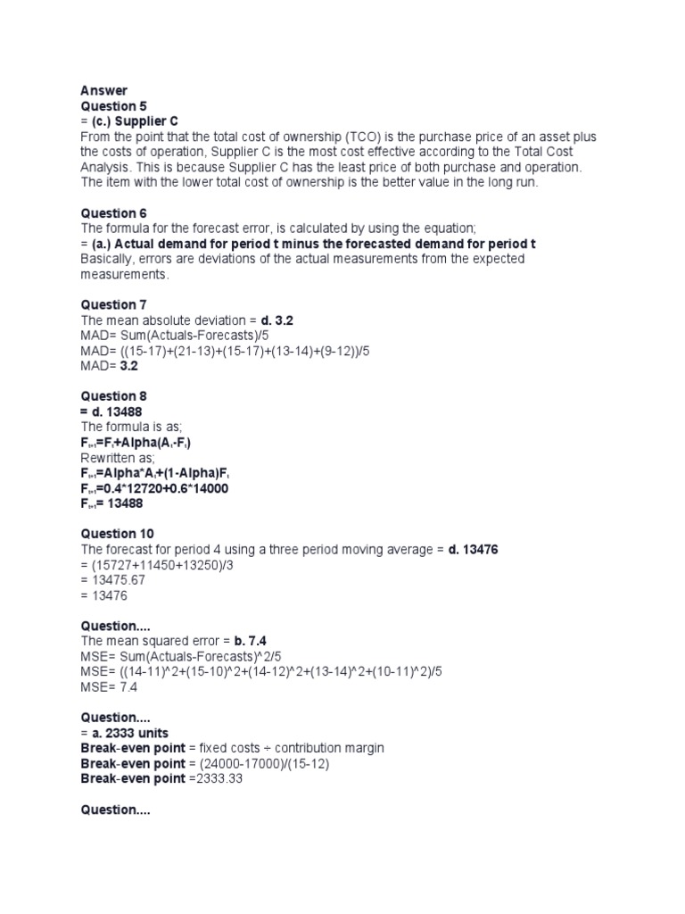 Forcasting Work | PDF