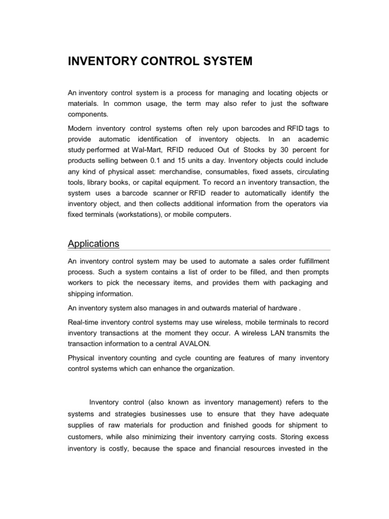 Inventory | PDF | Warehouse | Inventory