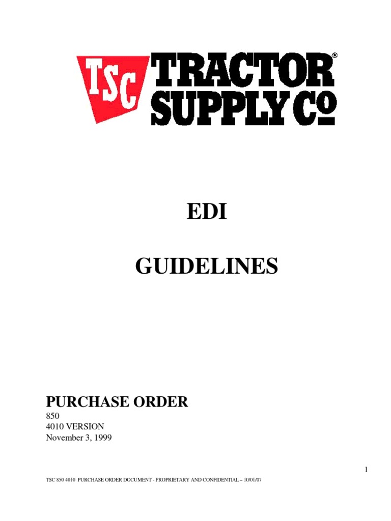 EDI Guidelines: Purchase Order | PDF | Electronic Data Interchange | Ascii