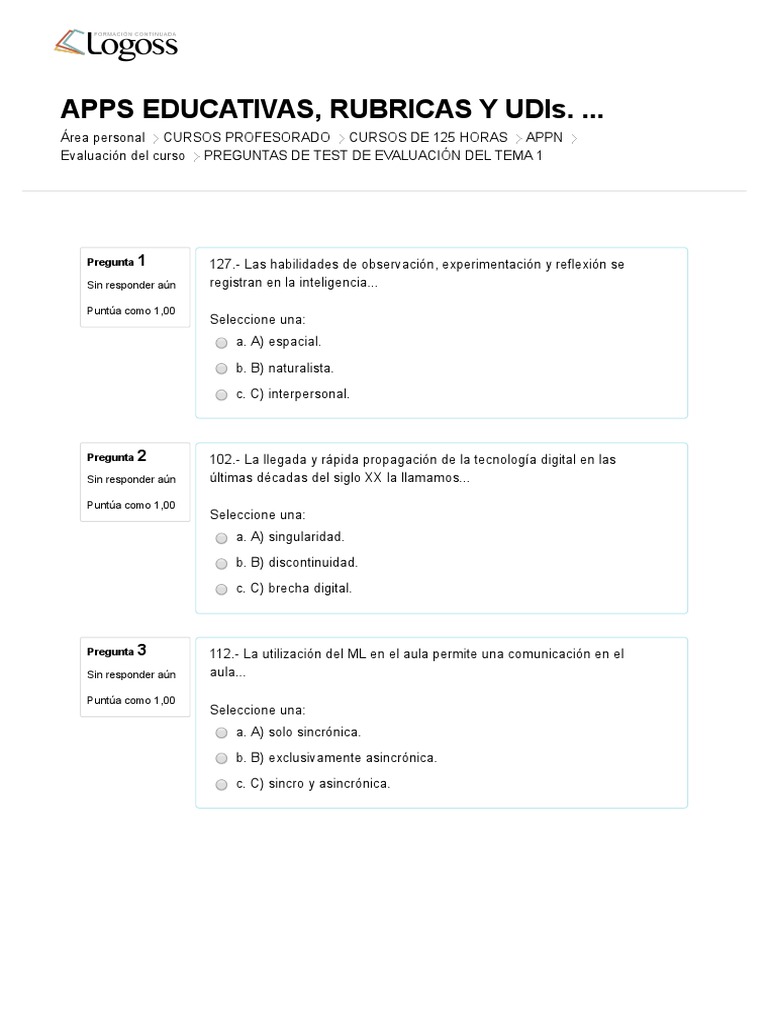 Preguntas de Test de Evaluación Del Tema 1 | PDF | Tableta | Software