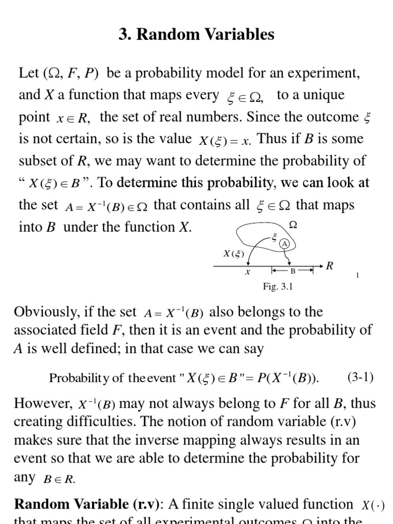 3.lect3a (RANDOM VARIABLES) | PDF | Random Variable | Normal Distribution