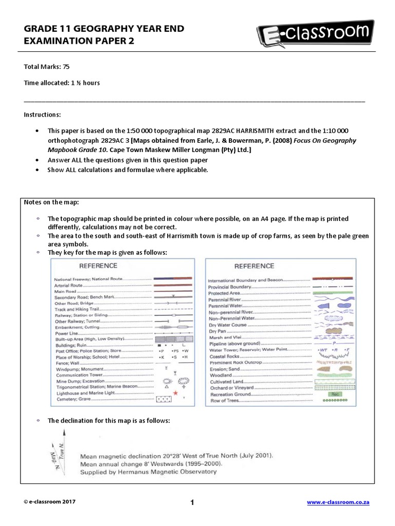 Gr11 Geography Paper 2 Final Exam | PDF | Geographic Information System ...