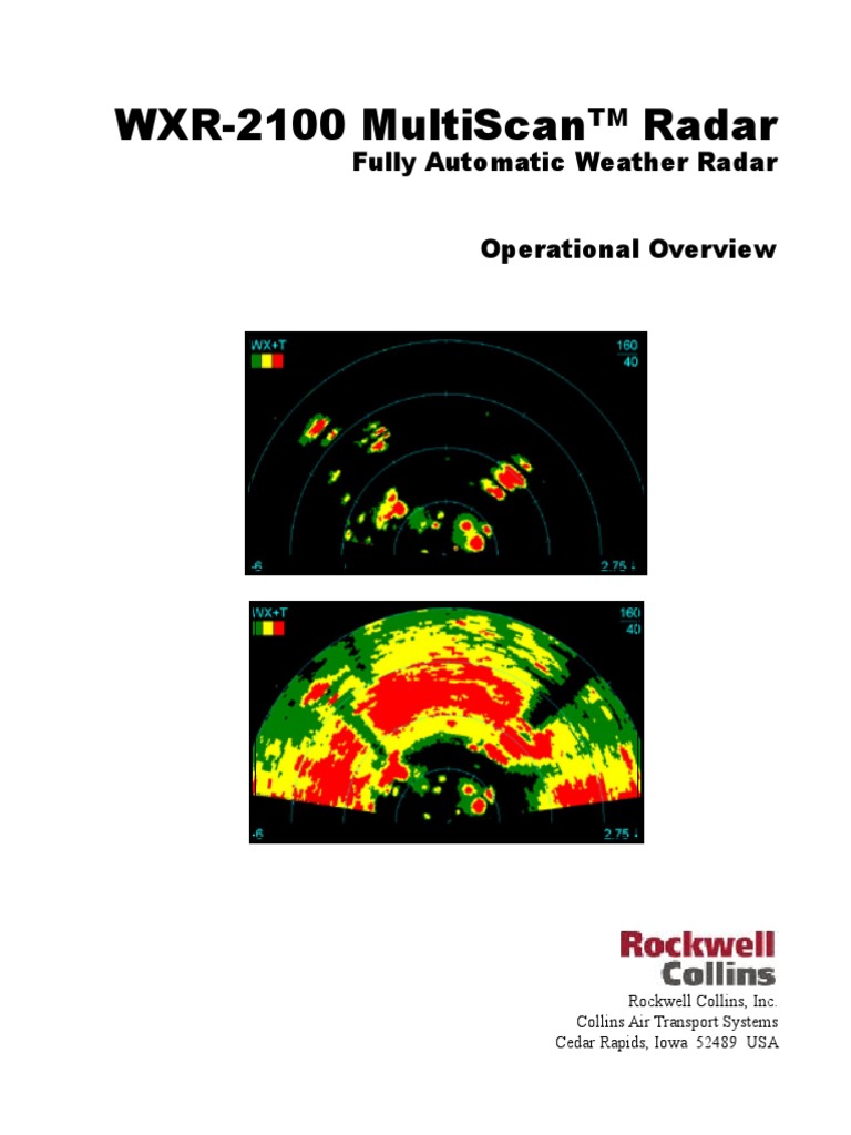 WXR-2100 MultiScan Radar Overview | PDF | Radar | Thunderstorm