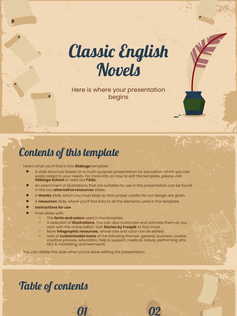 Classic English Novels by Slidesgo | PDF | Planets | Mercury (Planet)