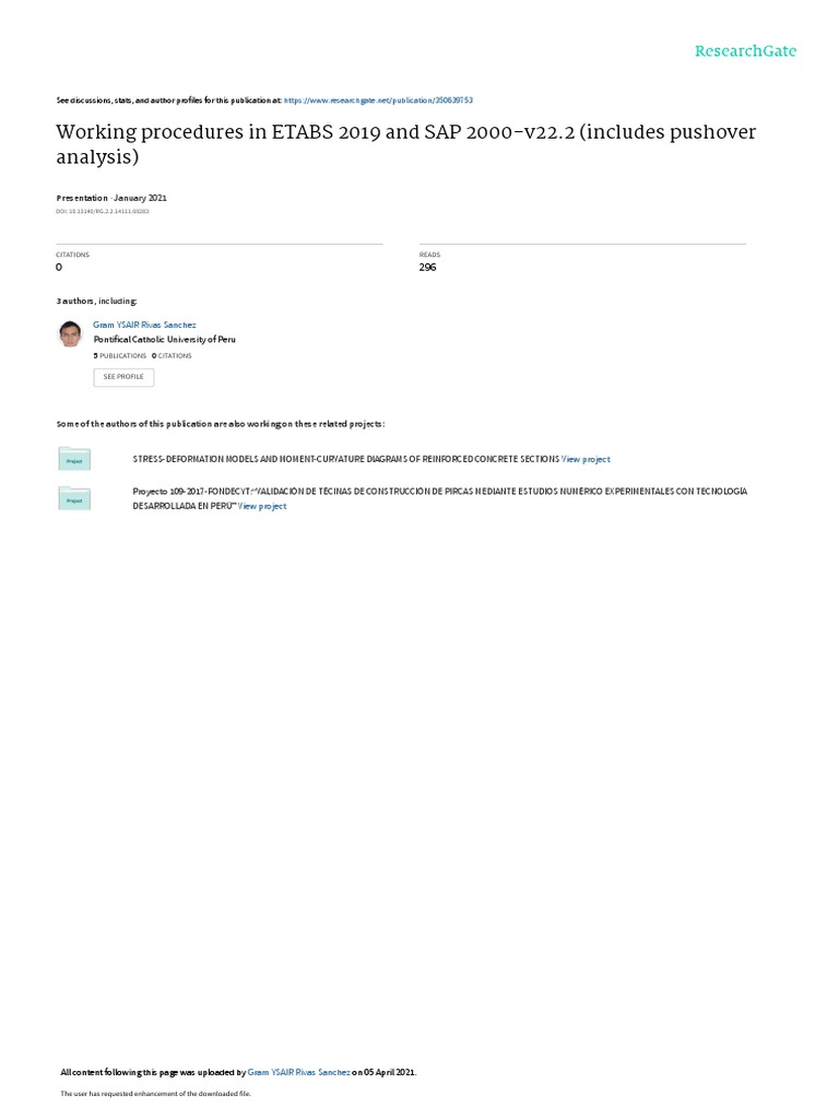 ETABS 2019 & SAP 2000 Pushover Guide | PDF | Structural Analysis ...