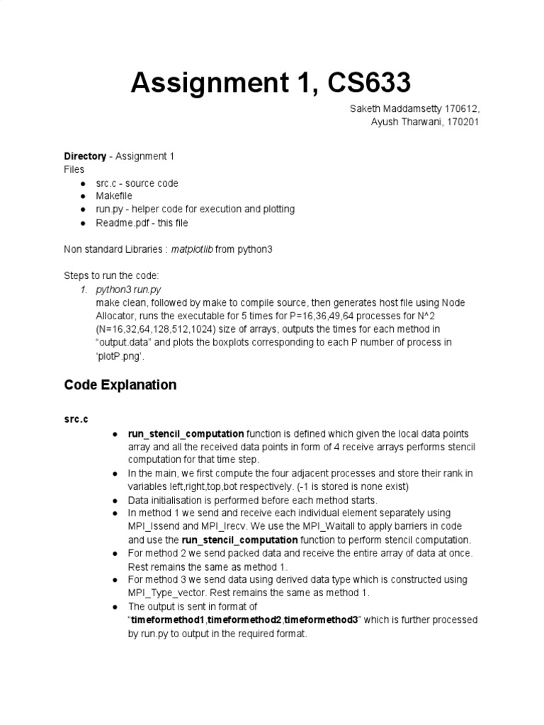 Analysis of Parallel Stencil Computation Methods Using MPI for Variable Problem Sizes and ...