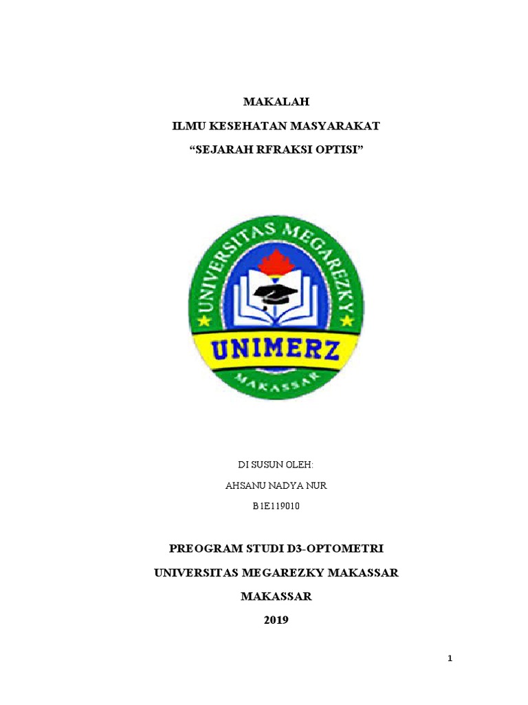 Sejarah Refraksi Optisi dan Optometri | PDF | Kajian Bahasa Asing ...