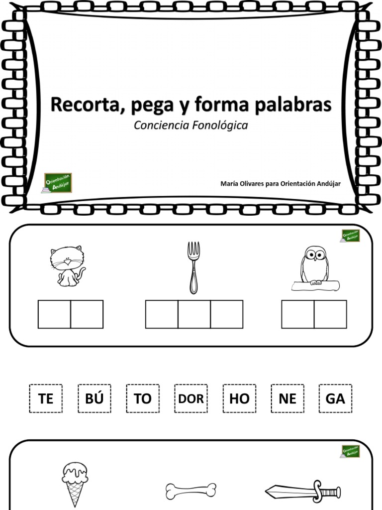 Recorta y Pega Forma Palabras | PDF