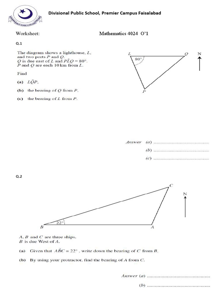 Bearing Worksheet | PDF