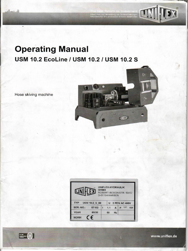 Skiving Machine Manual | PDF