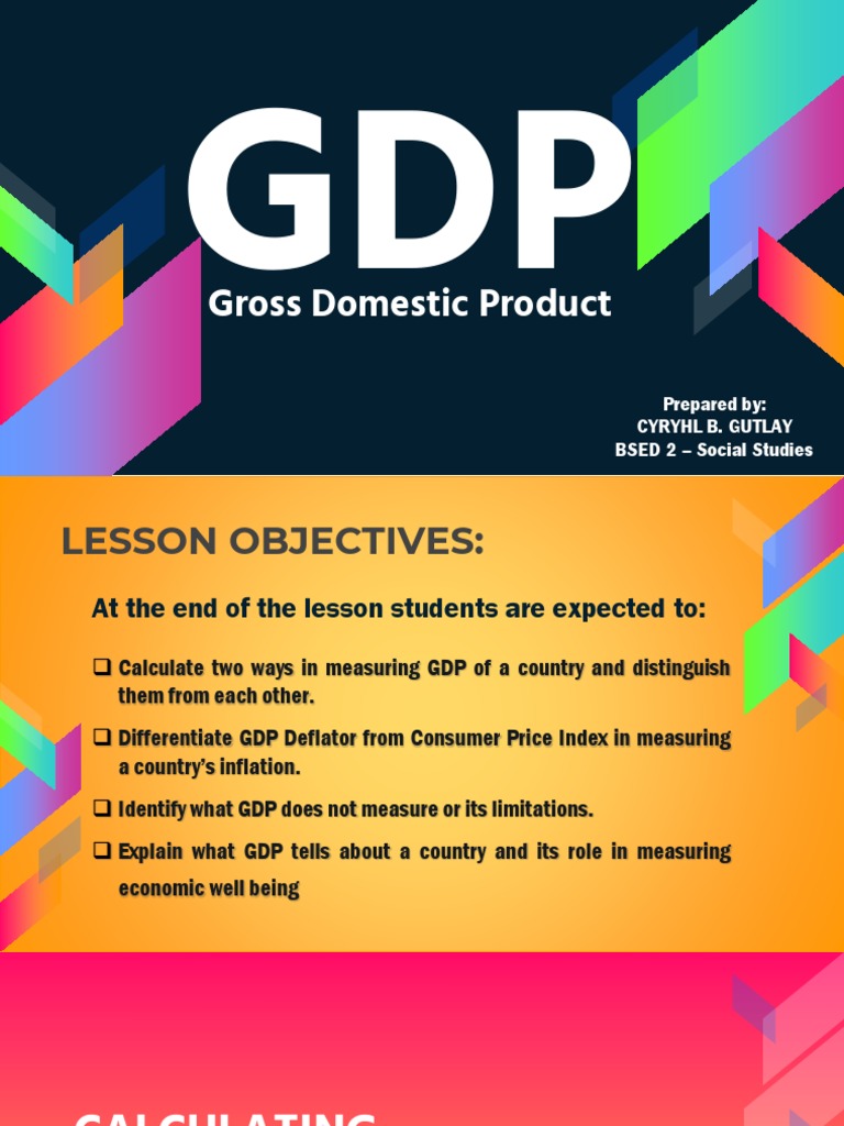 GROSS DOMESTIC PRODUCT STATISTICS (Report) - Powerpoint Presentation ...