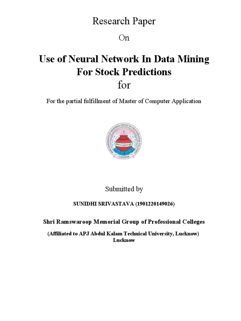 Cover Page of Report | PDF | Science & Mathematics | Computers