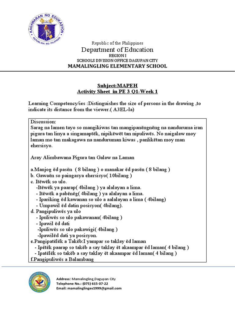 AS-PE-3-QUARTER-1-WEEK-1 | PDF