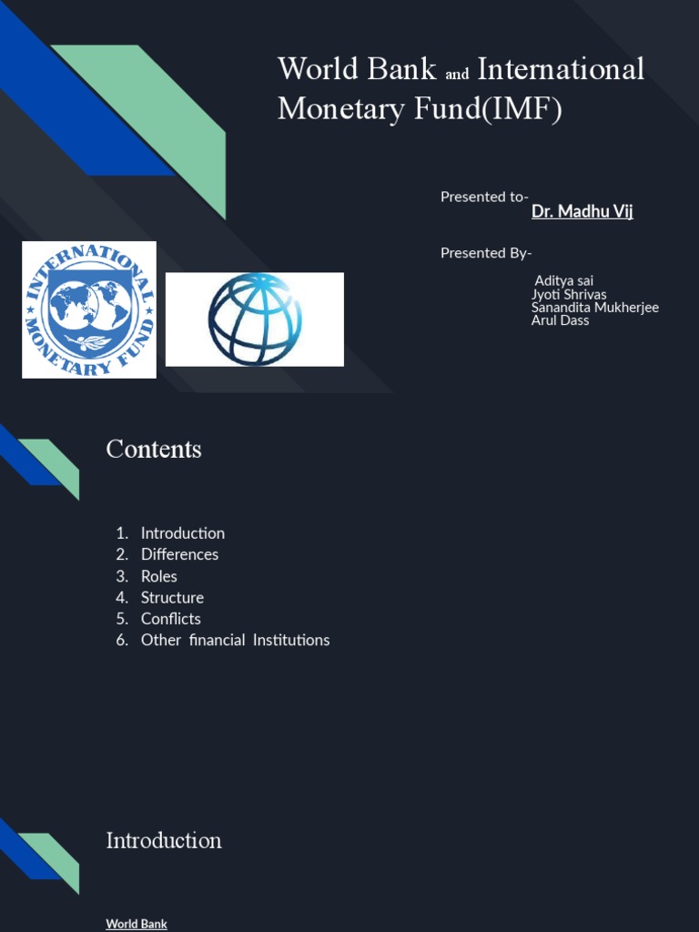 World Bank & IMF: Key Insights | PDF | International Monetary Fund ...