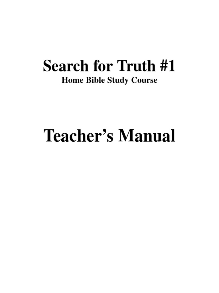 Search For Truth #1: Teacher's Manual | PDF | Cain And Abel | Christianity