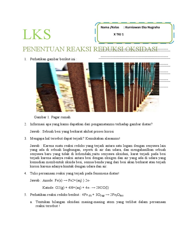 Reaksi Redoks dan Korosi Besi | PDF | Sains & Matematika