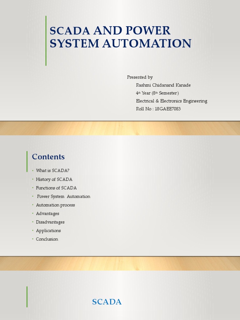SCADA and Power System Automation (18GAEE7083) | PDF | Scada | Automation
