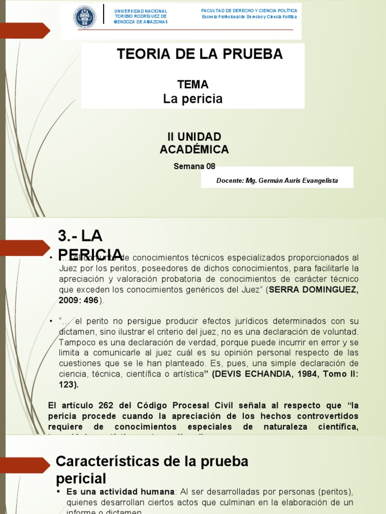 Valoracion de La Pericia Judicial-Peru | PDF | Testigo experto ...