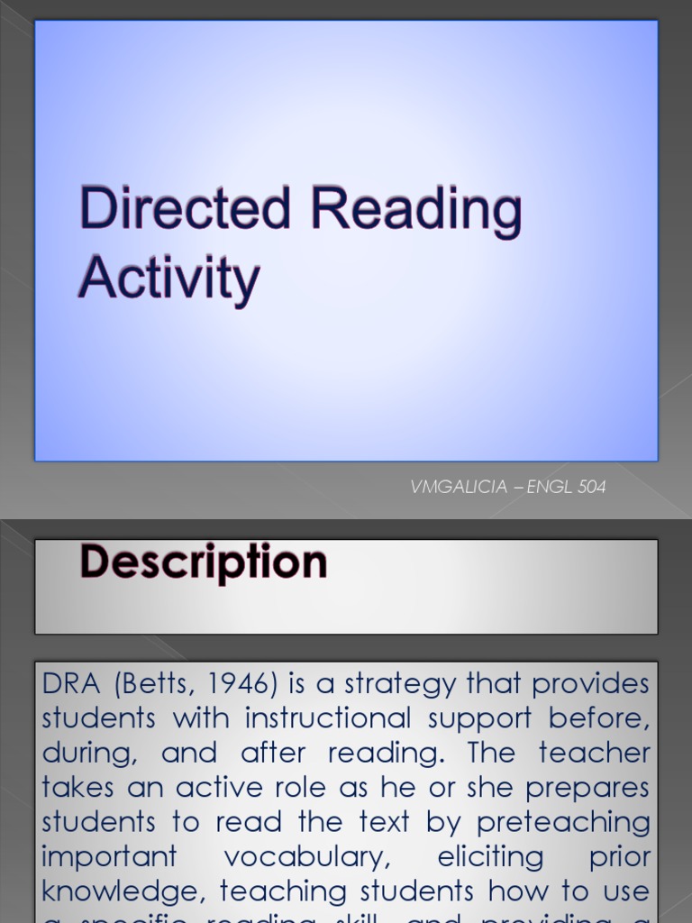 Directed Reading Activity | PDF | Reading Comprehension | Human ...