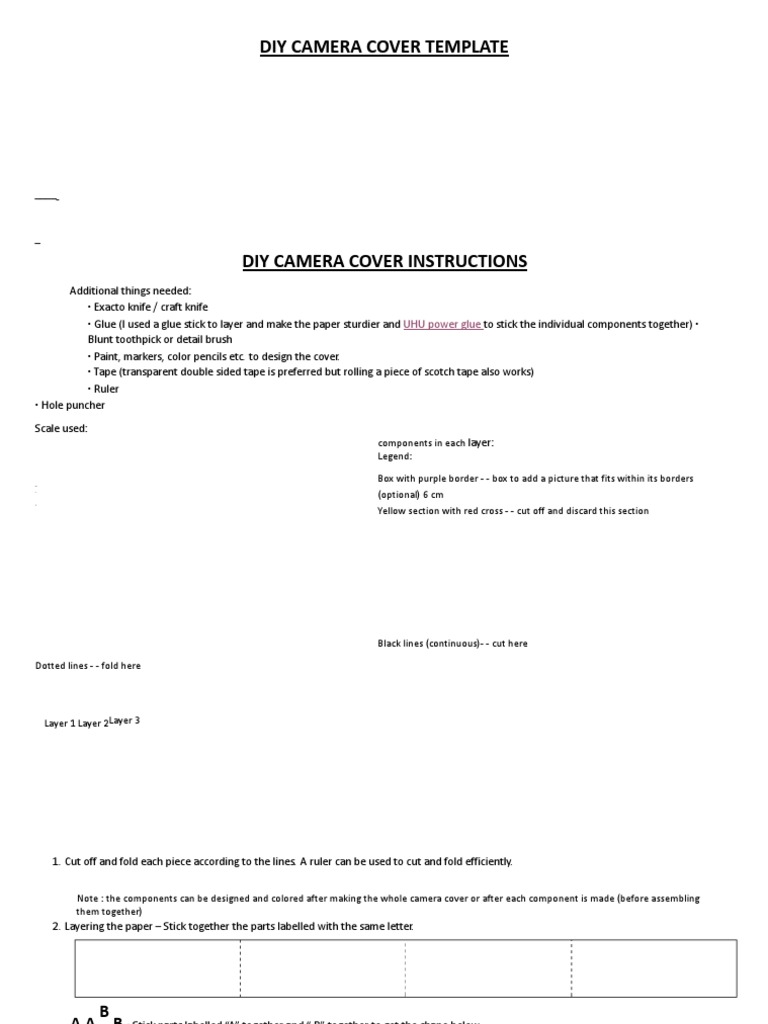 DIY Camera Cover Instructions Guide | PDF