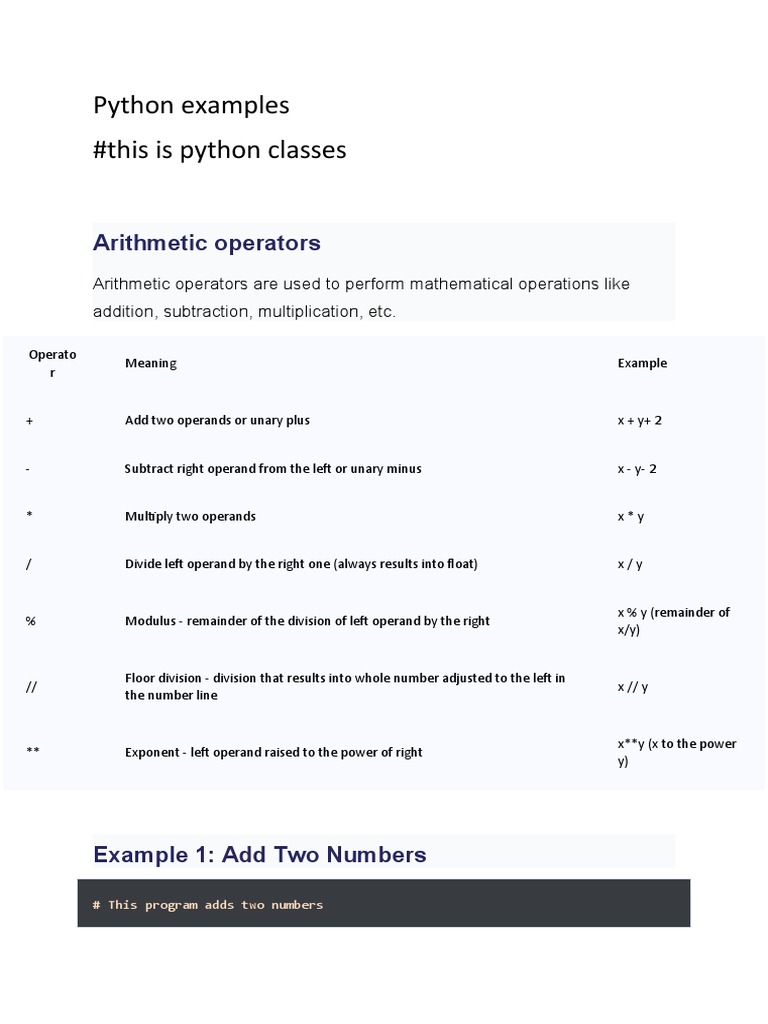 Python Examples | PDF | Control Flow | Software Development