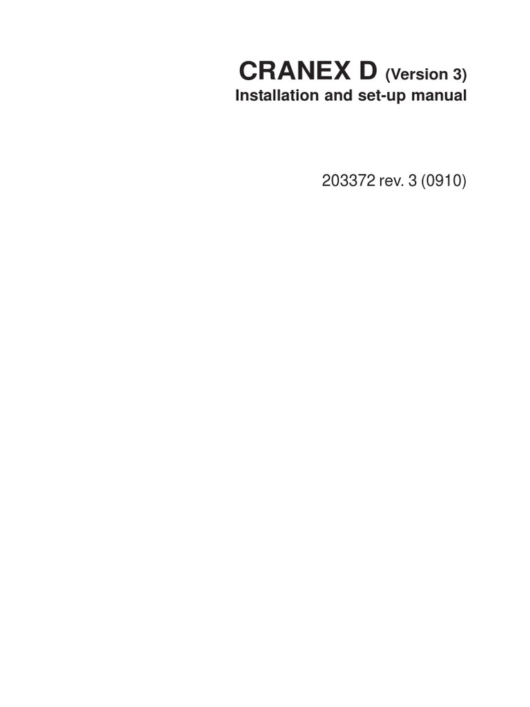Cranex D Installation Manual 2010 | PDF | Electrical Connector ...