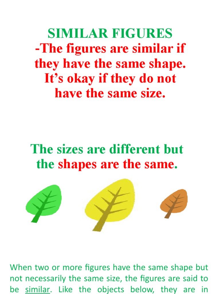 Similar Figures Grade 9 | PDF | Triangle | Shape