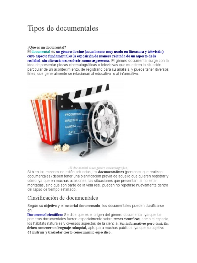 Tipos de Documentales | PDF | Documental | Habitat