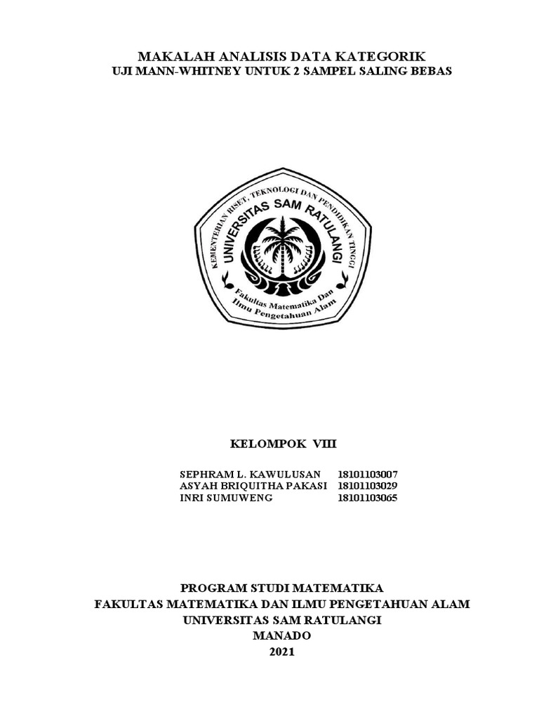 Makalah Analisis Data Kategorik | PDF Makalah Analisis Data Kategorik | PDF