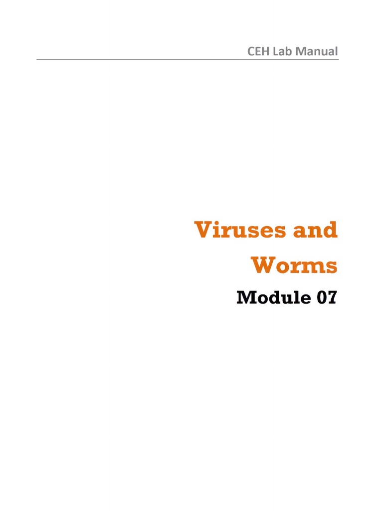 Viruses and Worms: CEH Lab Manual | PDF