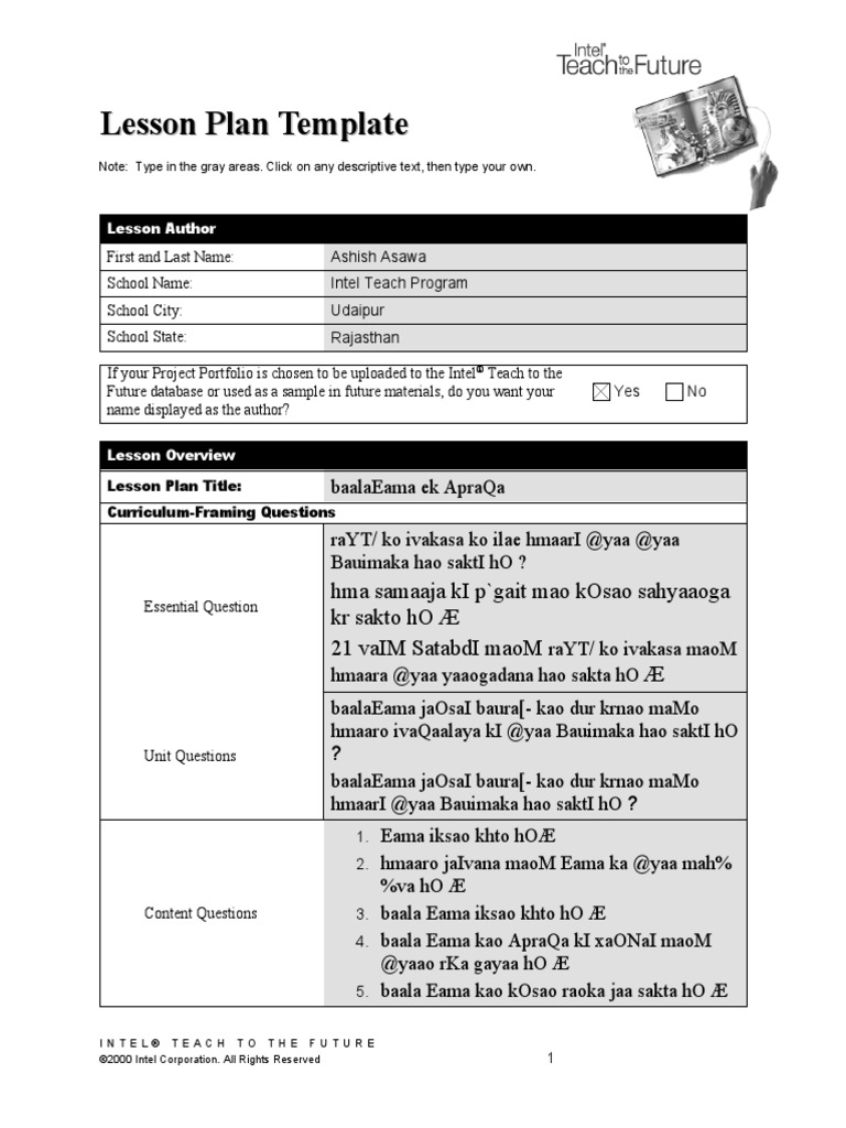 Unit Plan Template | PDF | World Wide Web | Internet & Web