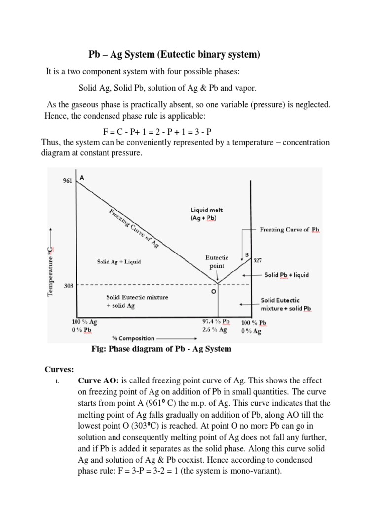 PB Ag System | PDF | Phase Rule | Melting Point