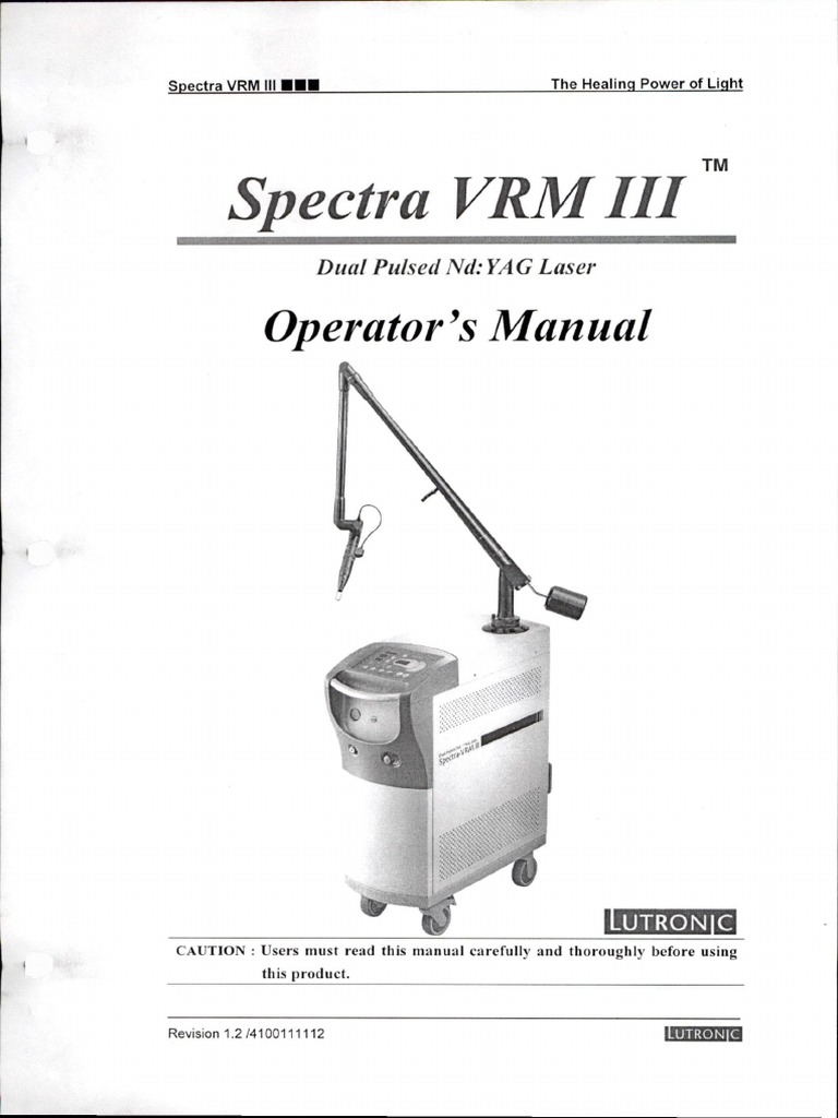 Spectra VRM III - Dual Pulse Nd-YAG Laser | PDF