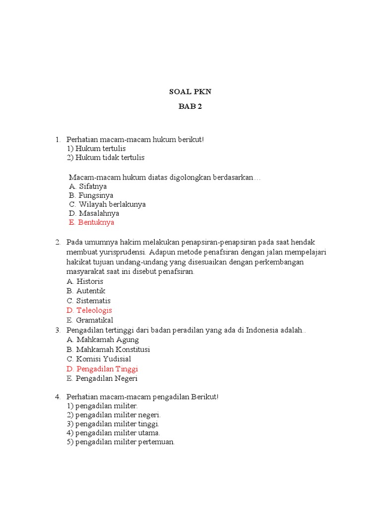 Soal PKN 12 | PDF | Politik | Ilmu Sosial