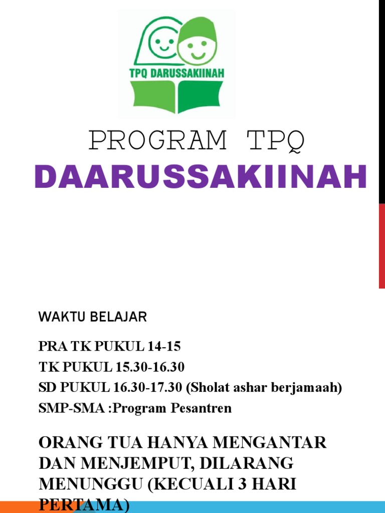 Program TPQ | PDF | Kajian Bahasa Asing | Kesehatan Holistik
