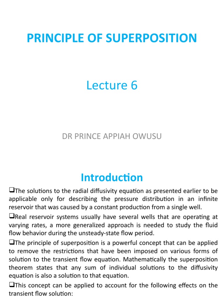 PRINCIPLE OF SUPERPOSITION - Lecture - 6 (Autosaved) | PDF | Fluid ...
