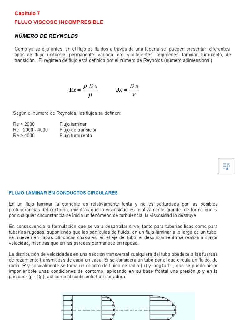 Capítulo 7 Clase | PDF | Turbulencia | Viscosidad
