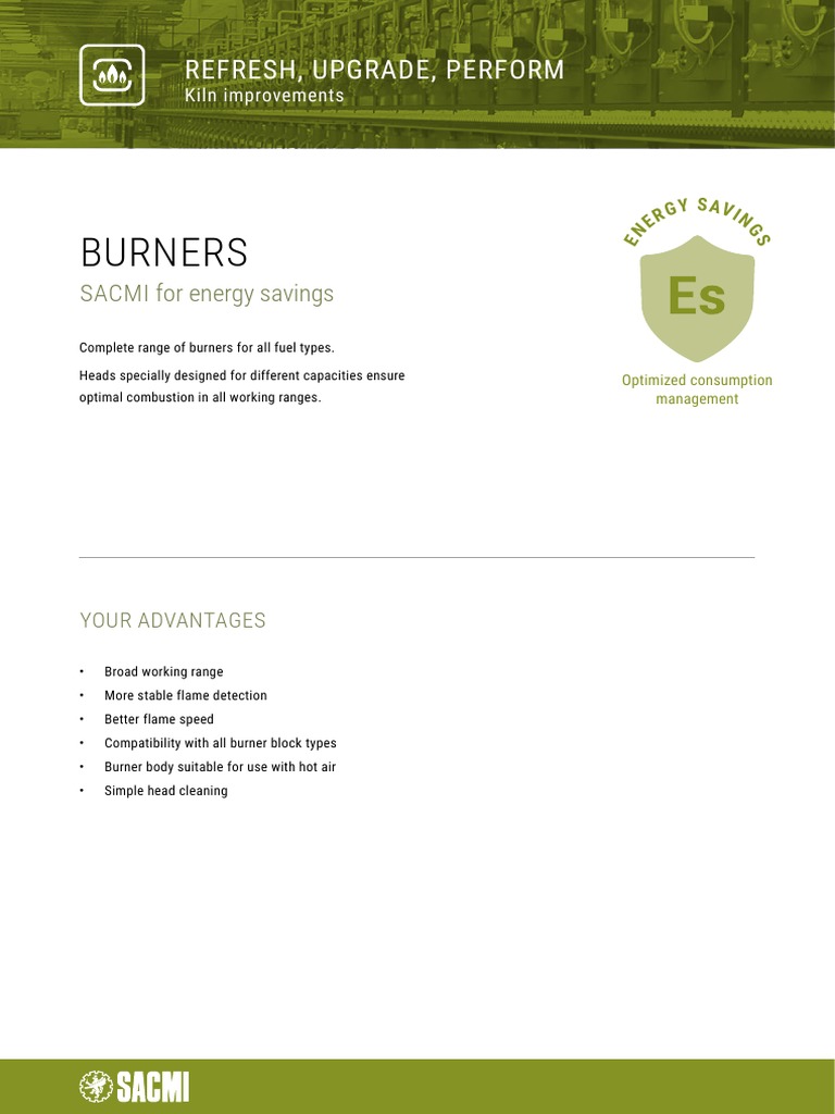 Kiln Burner Upgrades by SACMI | PDF
