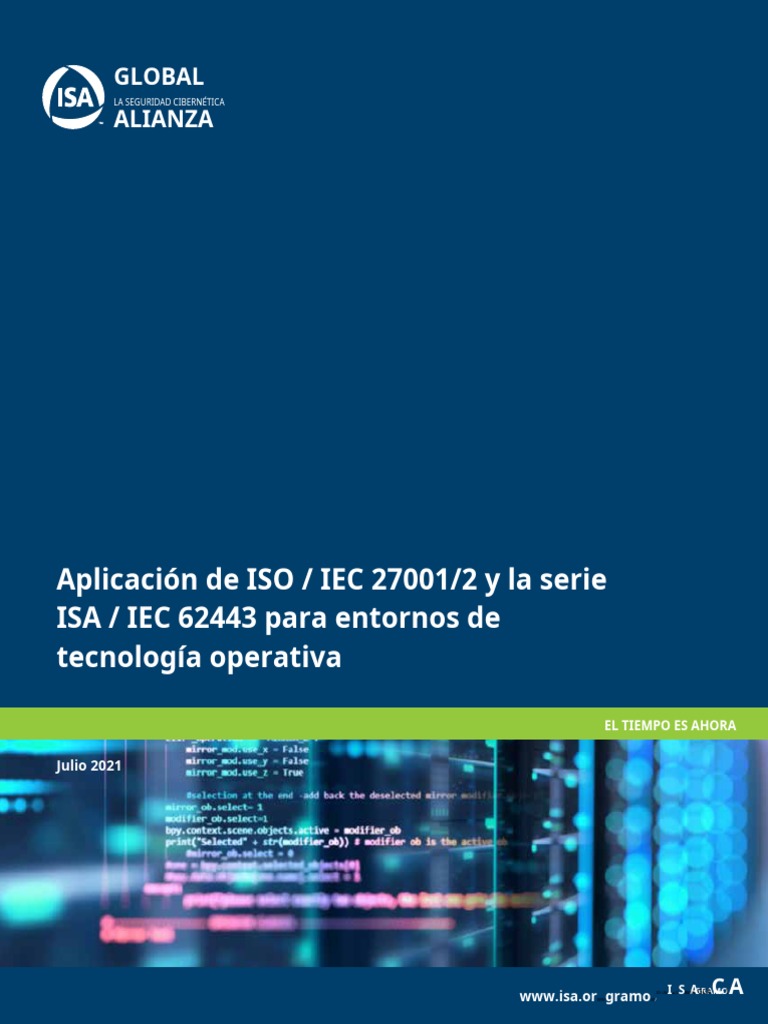 Applying ISO IEC 27001 2 and The ISA IEC 62443 Series White Paper - En ...