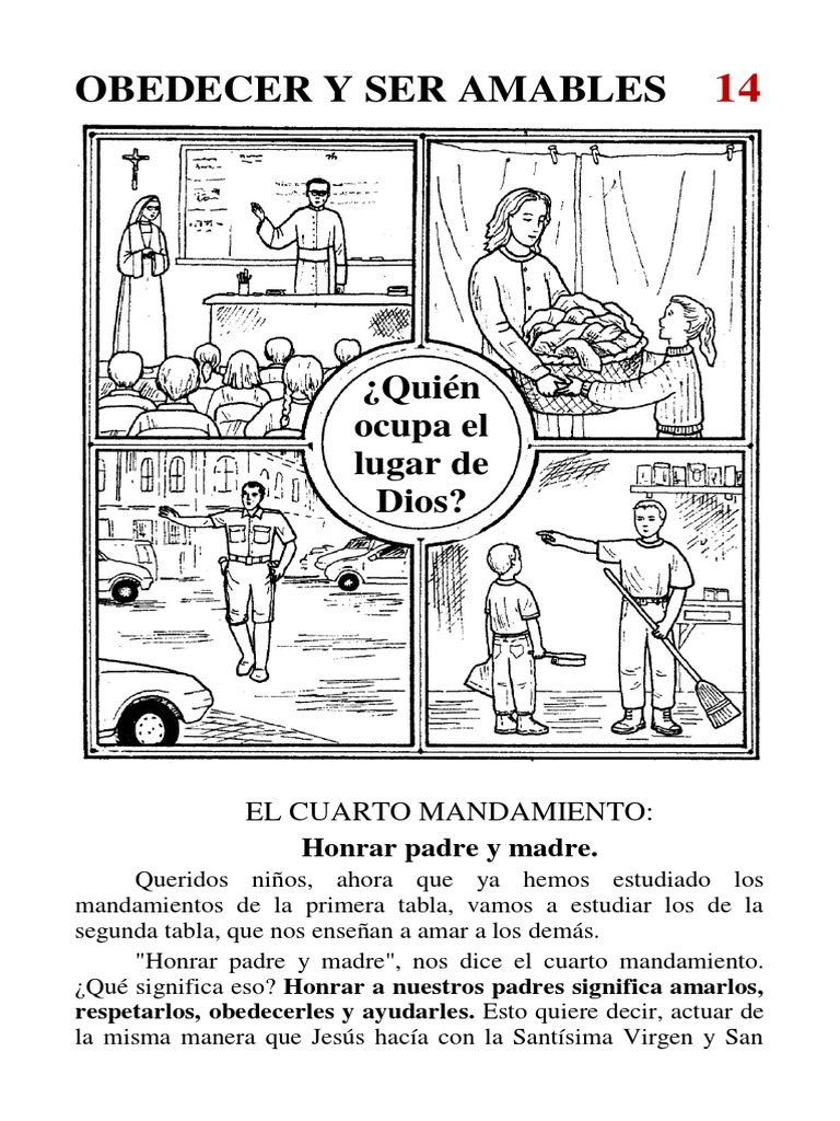 Cuarto Mandamiento Para Niños