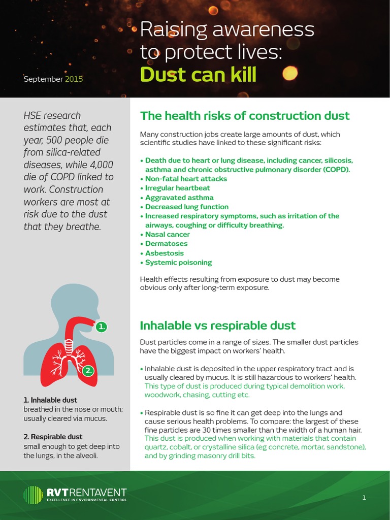 Dust Can Kill: Raising Awareness To Protect Lives | PDF | Chronic ...