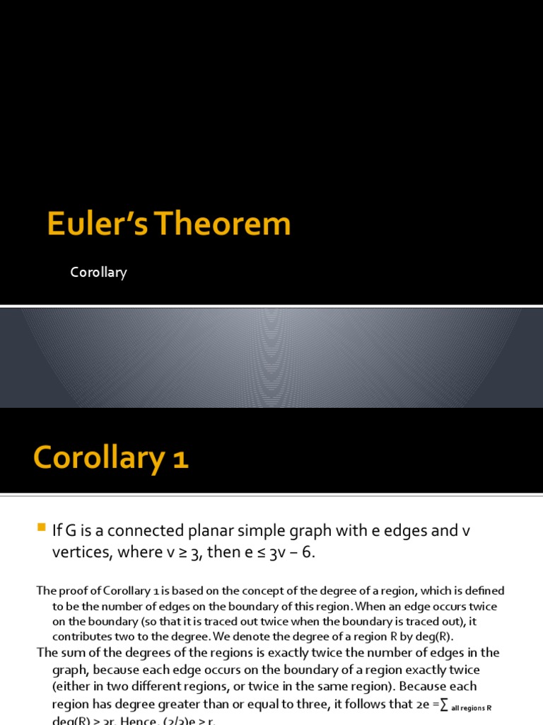 Euler's Theorem-Corollary | PDF | Graph Theory | Discrete Mathematics