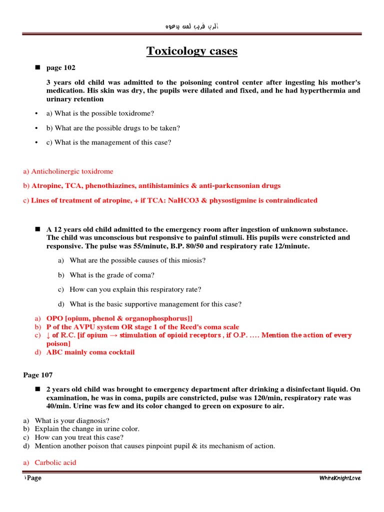 Toxicology Cases: Diagnosing and Treating Poisoning Through Clinical ...