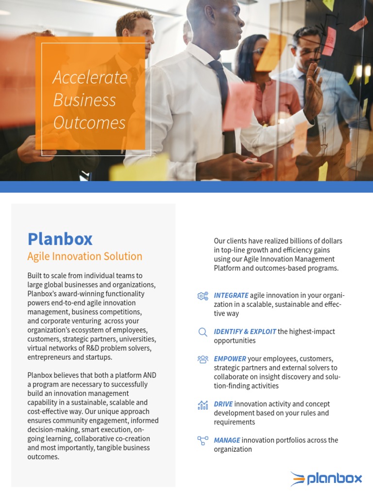 Planbox Agile Innovation Management | PDF | Innovation | Sustainability