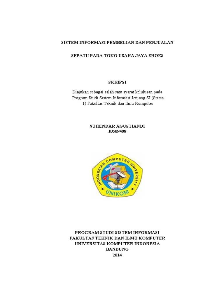 Sistem Informasi Pembelian Dan Penjualan Sepatu | PDF
