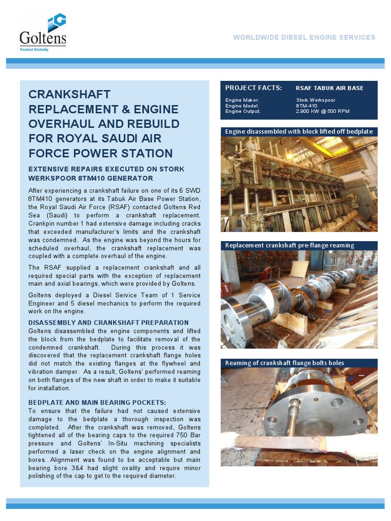 RSAF Engine Overhaul Report | PDF | Engines | Diesel Engine